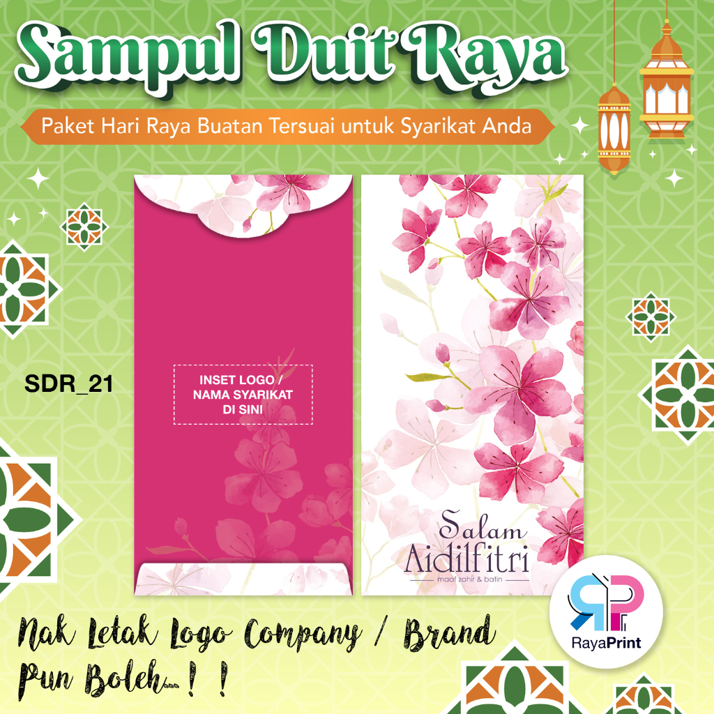 Sampul Raya Custom Make -( Company shj printing with logo) 5 helai ...