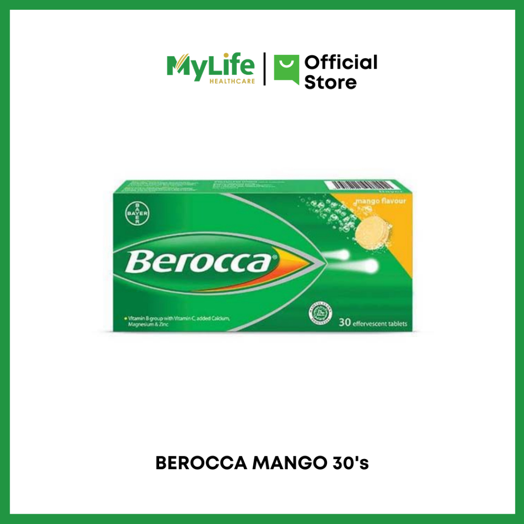 BEROCCA EFFERVESCENT TABLETS MANGO (30'S) | Shopee Malaysia