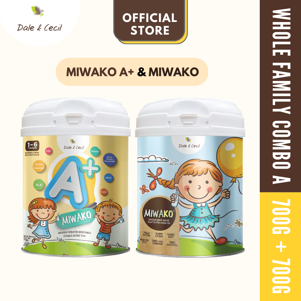 MIWAKO A+ Plant-based Formula Milk (700g x 1) + MIWAKO Plant Milk (700g x 1) | Shopee Malaysia