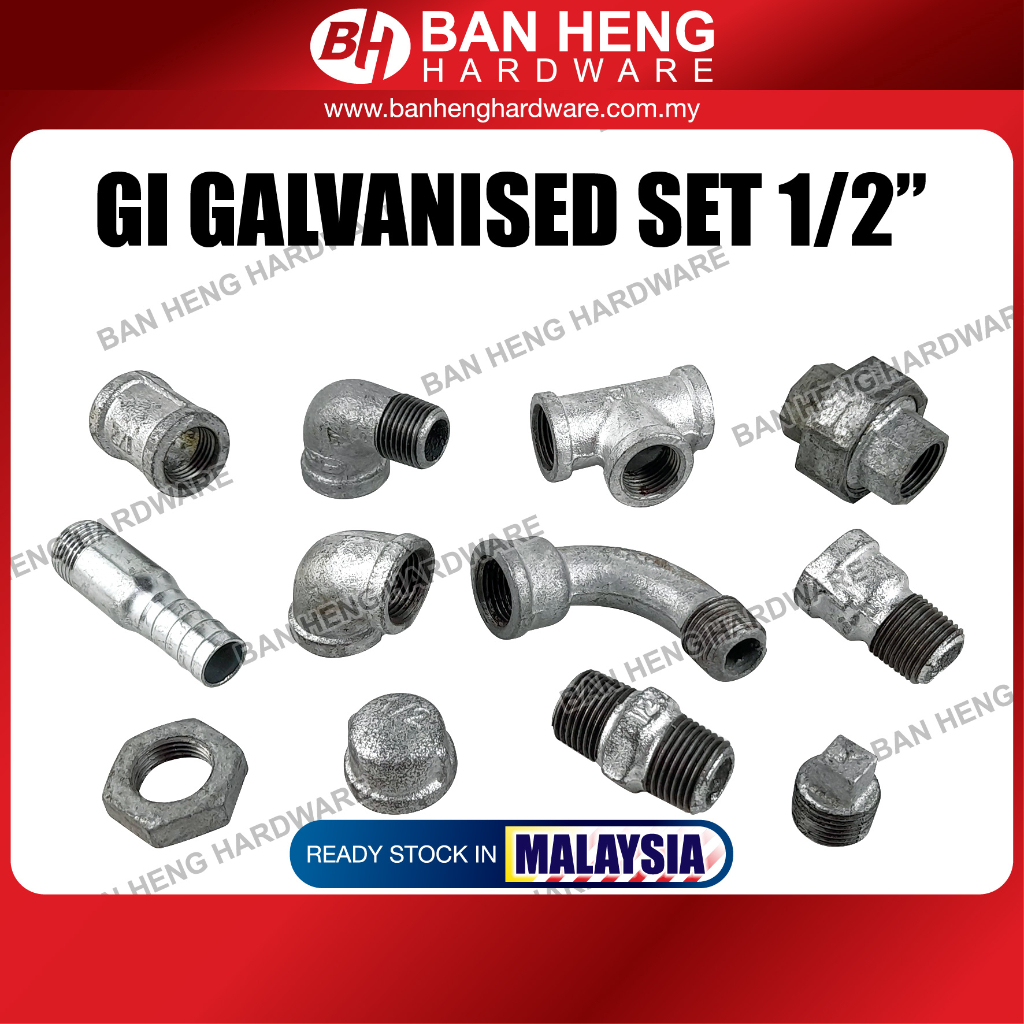 15MM GI FITTING | GALVANIZED PAIP AIR FITTING | TEE | SOCKET | ELBOW ...
