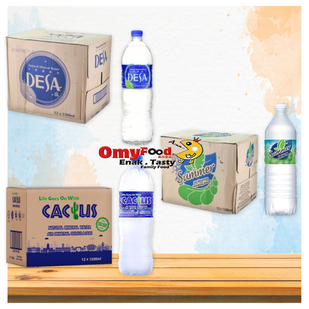 1500mlx12btl 1 Carton)Desa Natural Mineral Water / Summer Drinking Water Air Minuman / Cactus ...