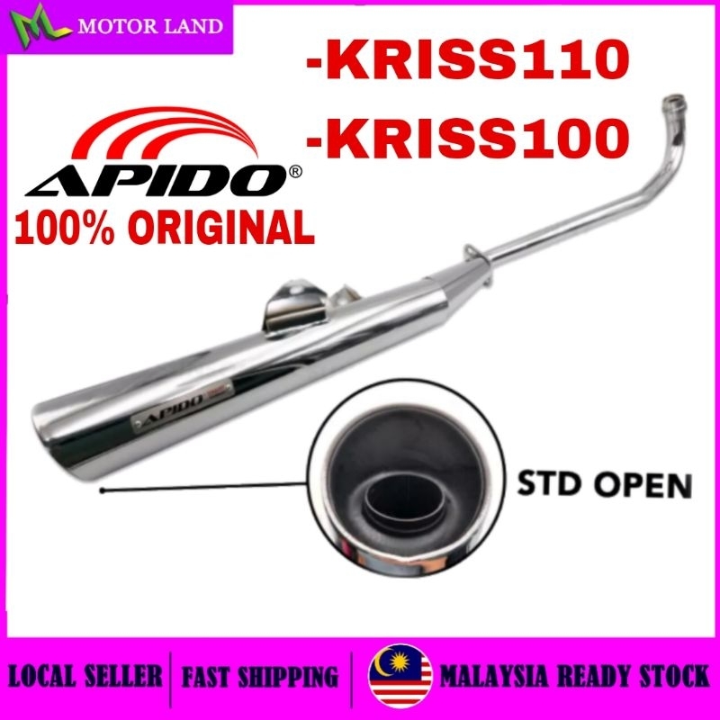 MODENAS KRISS KRISS110 110 KRISS 100 KRISS100 STD OPEN RACING EXHAUST BIG HOLE EKZOS EXHAUST ...