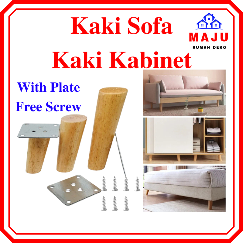MAJU Kayu Kaki Sofa Solid Wood Leg kaki katil Kaki kabinet Kaki Kerusi ...