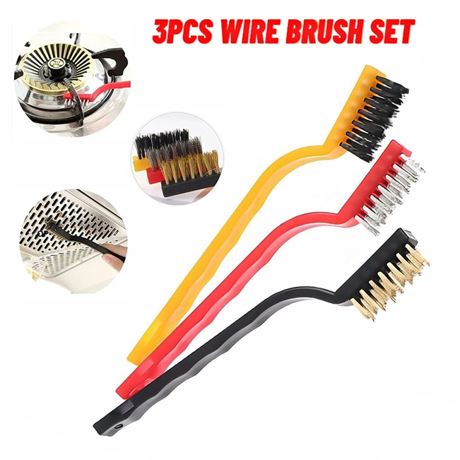 Berus Dawai 3pcs Gas Stove Wire Clean Brush Set Handy Wire Brush Set ...