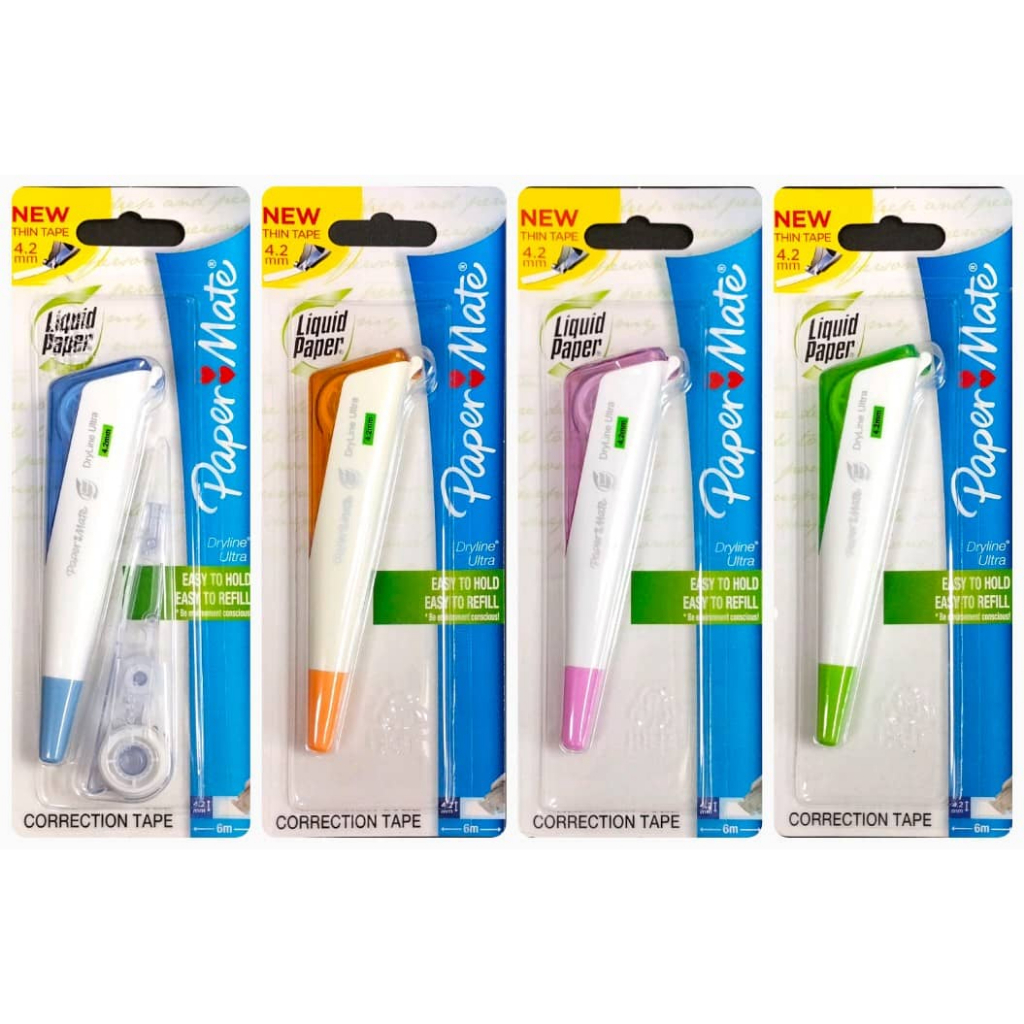[PAPERMATE] CORRECTION TAPE DRYLINE ULTRA NEW THIN TAPE 4.2MM | Shopee ...