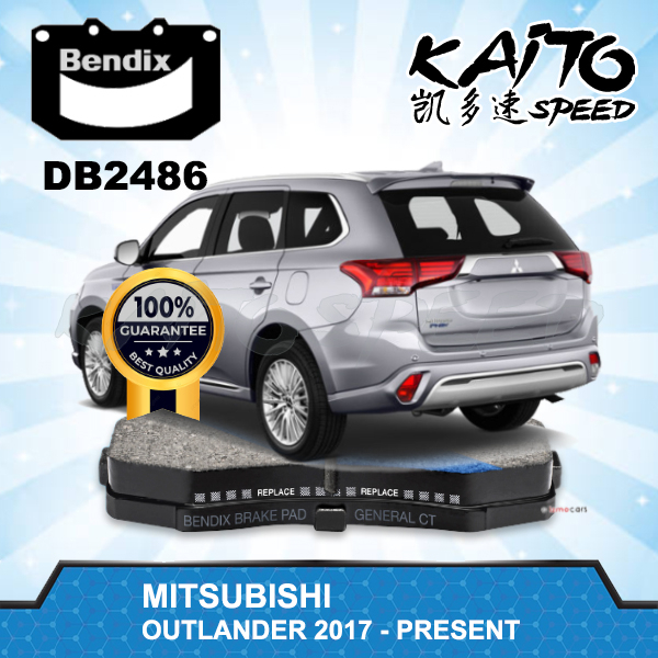 Bendix Rear Brake Pad DB2486 Mitsubishi Outlander 2017 2018 2019 2020 2021 2022 2023 | Shopee ...