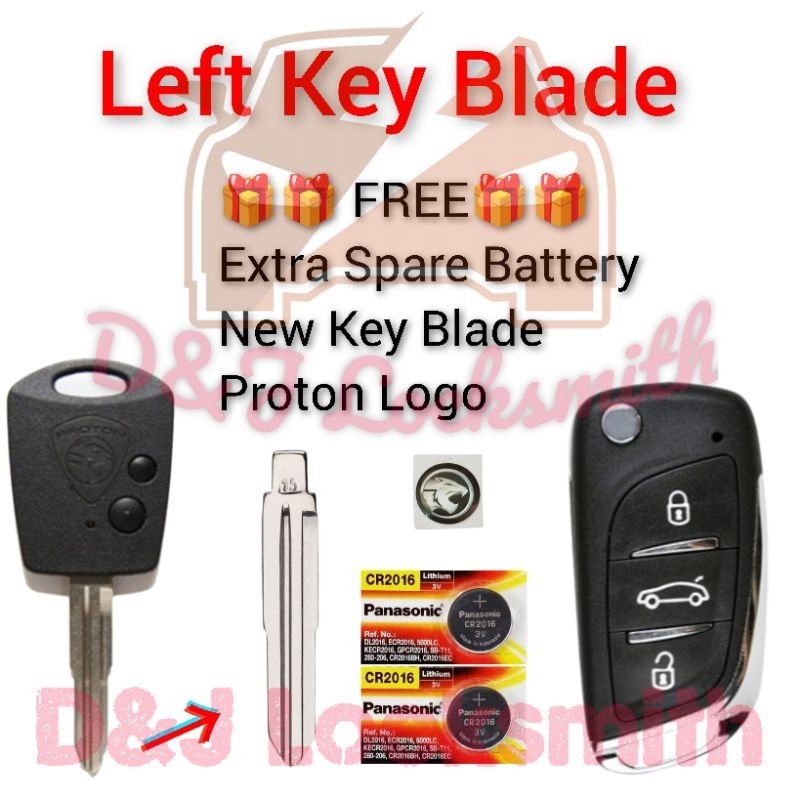 D.I.Y Proton Remote Flip Key Wira Waja Saga Blm Fl Persona GEN2 Alarm ...