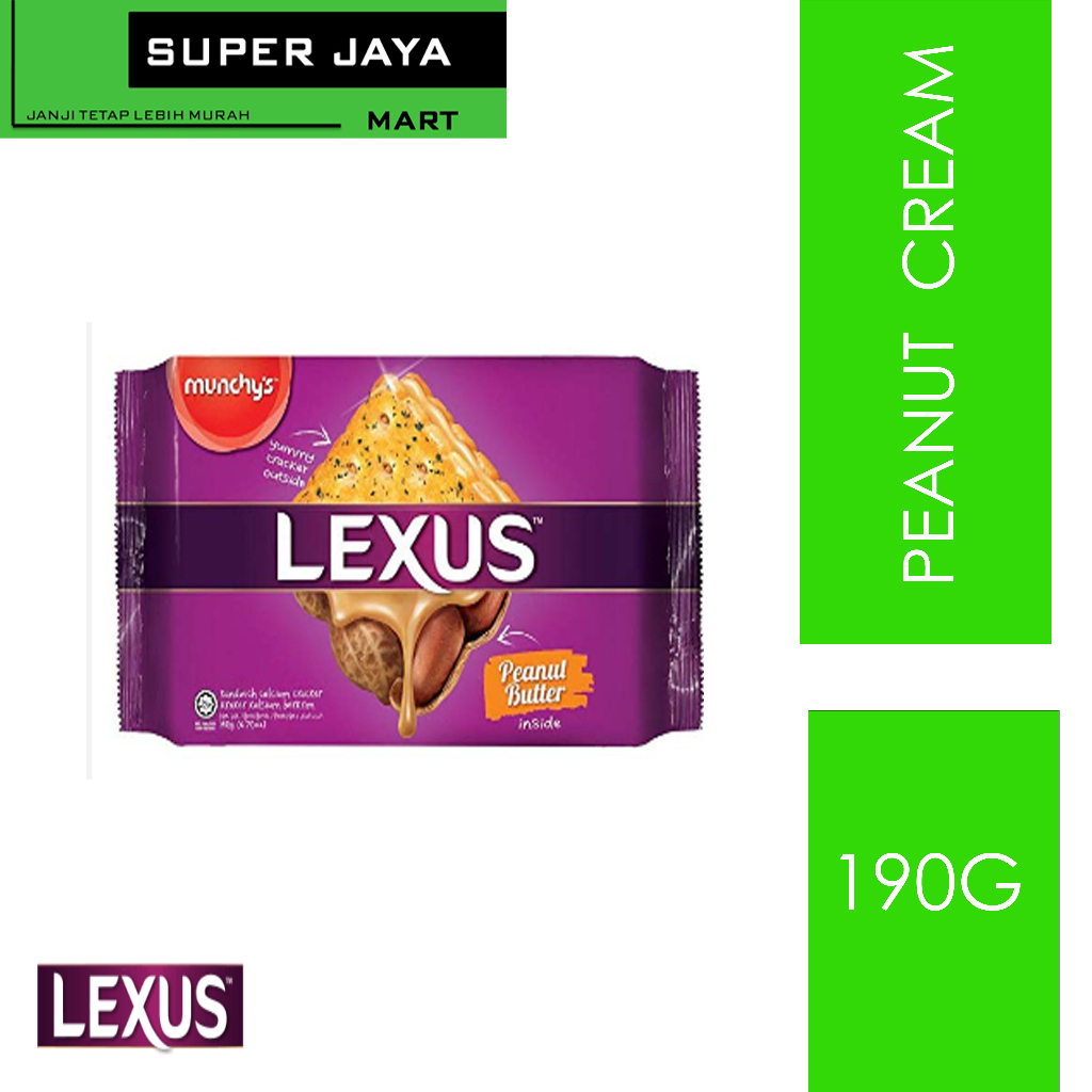 Munchy's Lexus Chocolate /Peanut / Cheese Sandwich Cracker 190g | Shopee Malaysia