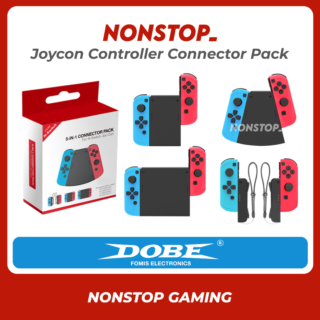 DOBE Joycon Grip 5 in 1 Connection Pack Gaming Controller Handle Strap For Nintendo Switch TNS ...