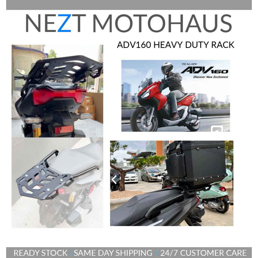 NEZT Honda ADV150 / ADV160 Heavy Duty Rear Rack GIVI ADDON BOX | Shopee ...