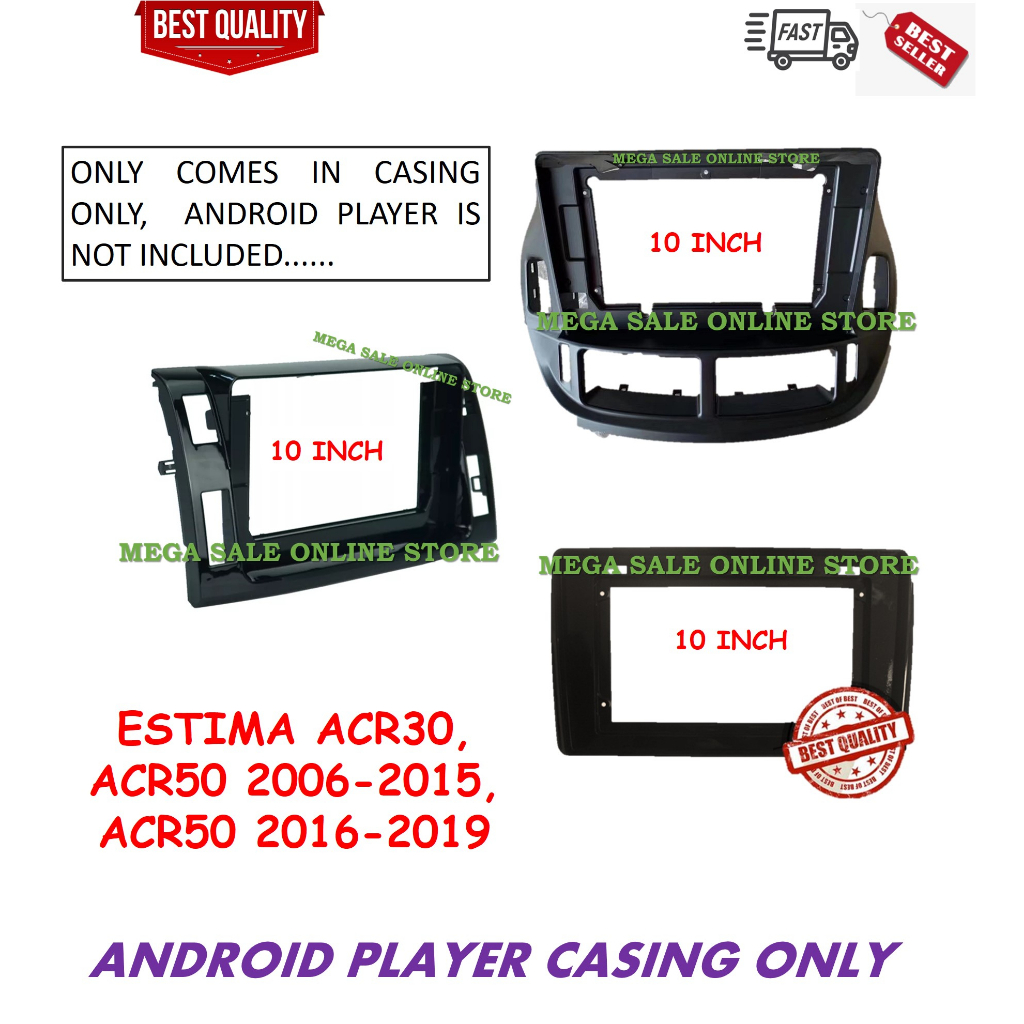 TOYOTA ESTIMA ACR30 2002 , ACR50 2006-2015 , ACR50 2016-2019 10 INCH ...