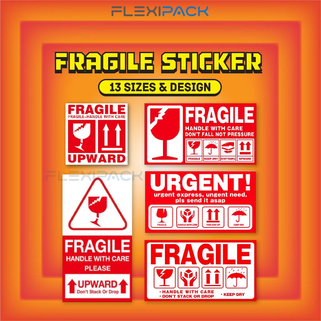 Pp Fragile Sticker Label Handle With Care Caution Stickers Warning