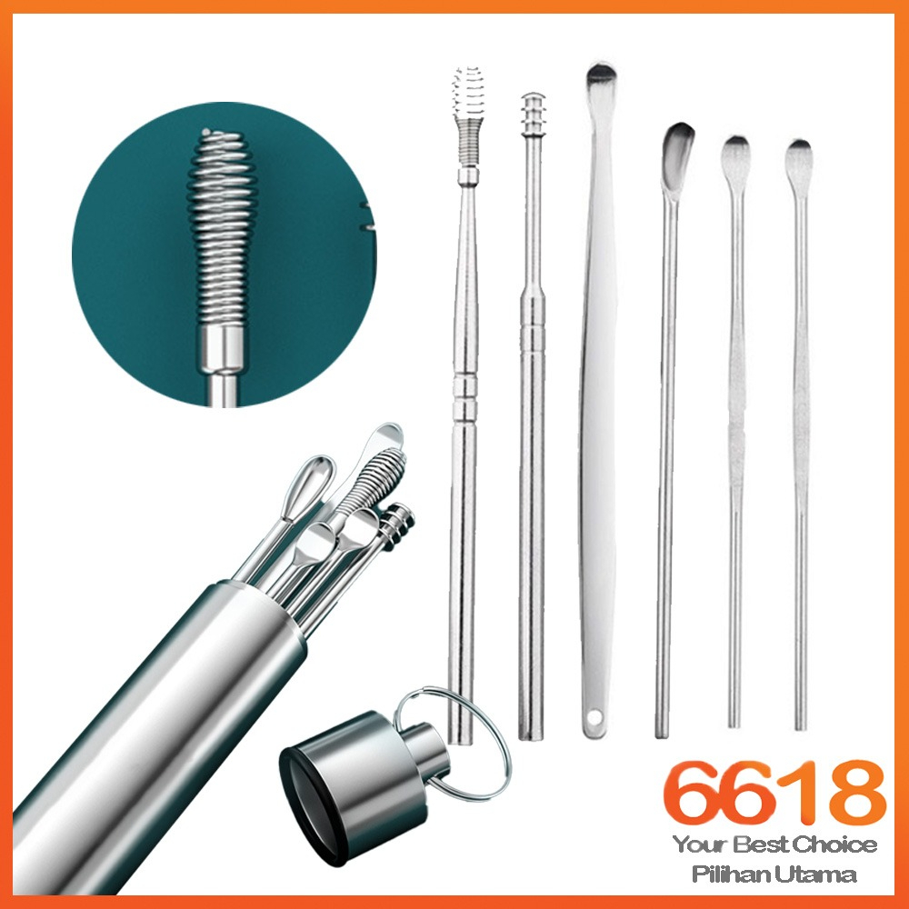 Alat Korek Telinga Pengorek Pengepit Penyingkiran Kuret Telinga ...