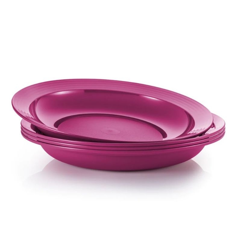 🌹READY STOK🌹[ORI 💯] TUPPERWARE ROYAL RED BLOSSOM DINING PLATES 390ml ...