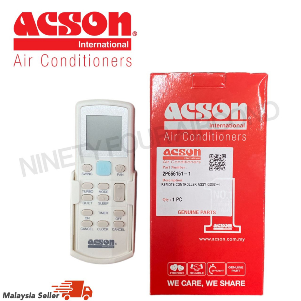 ACSON/ YORK/ DAIKIN REMOTE CONTROL (ORIGINAL) With battery Code ...
