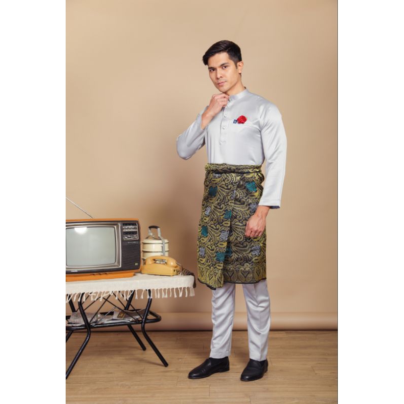 BAJU MELAYU 2024 SLIM FIT AJJENTI JAKEL | Baju Melayu Slim Fit | Baju ...