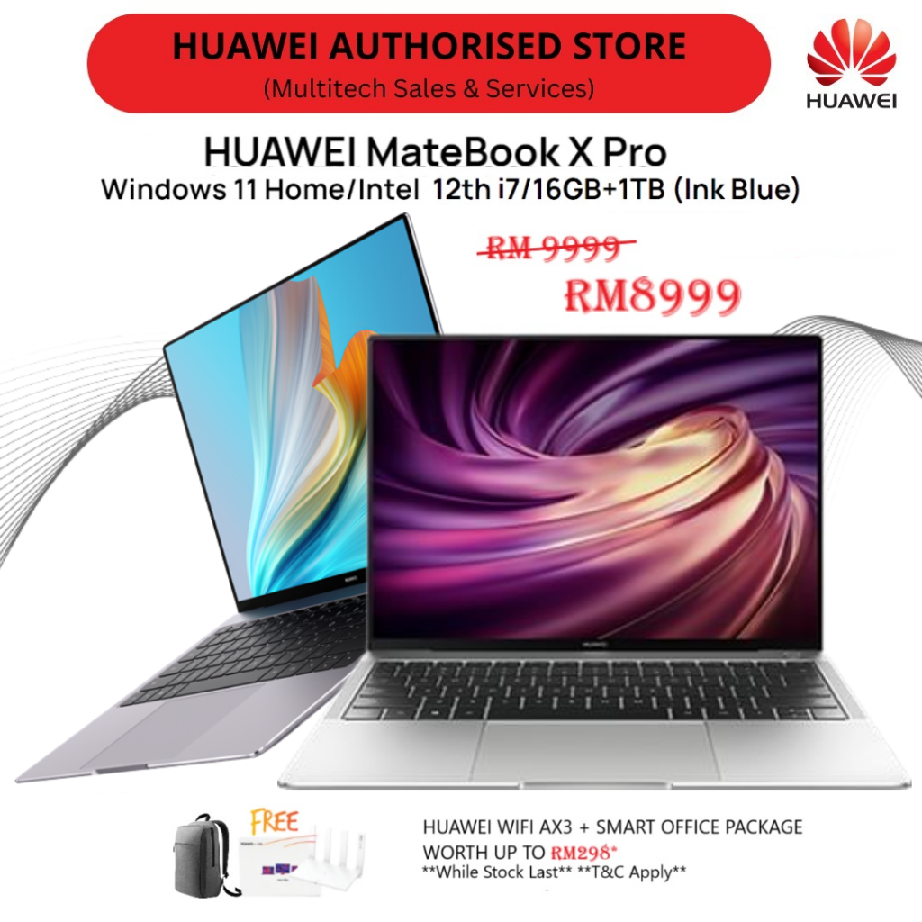 HUAWEI MateBook X Pro 12th Gen Intel Core i7 16GB + 1TB Skin Smoothing ...