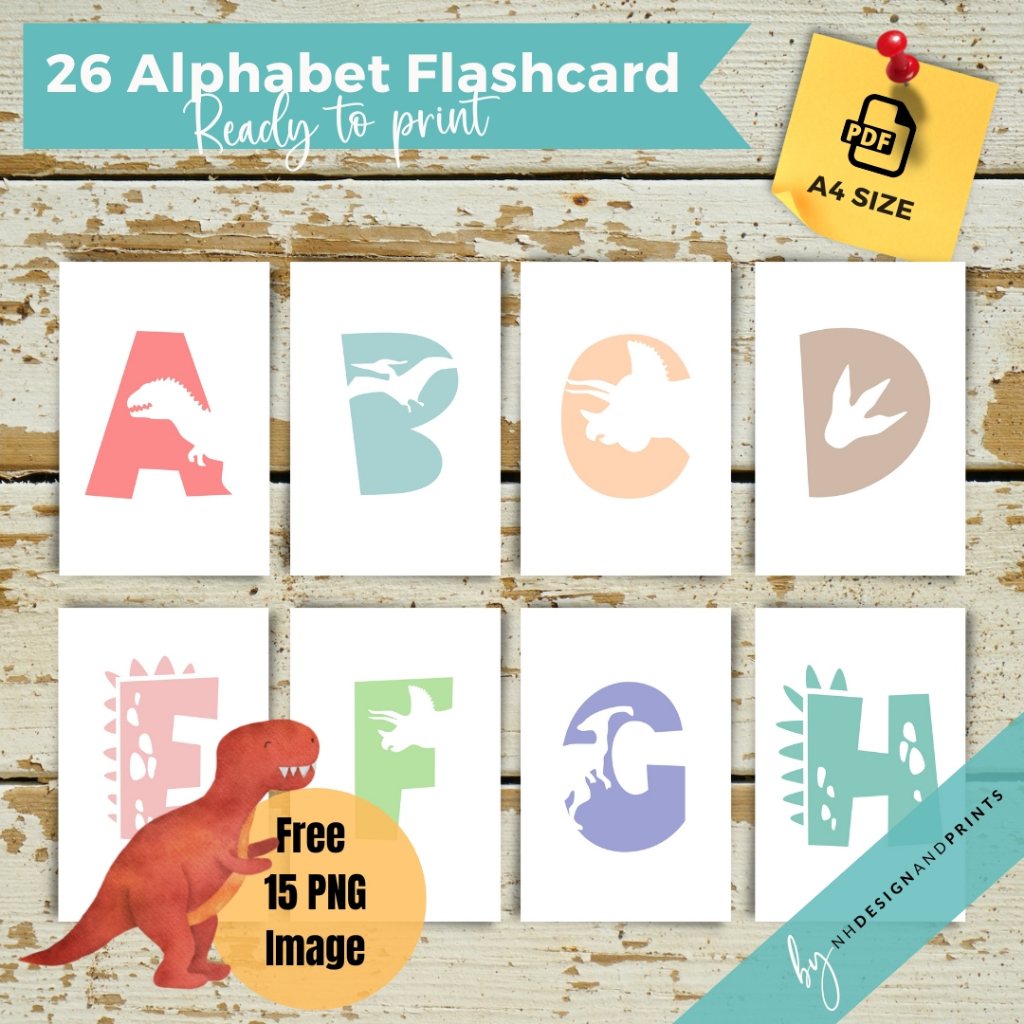 [PDF/JPG Soft Copy] Alphabet Flashcards | Kad Imbas abc | ABC ...