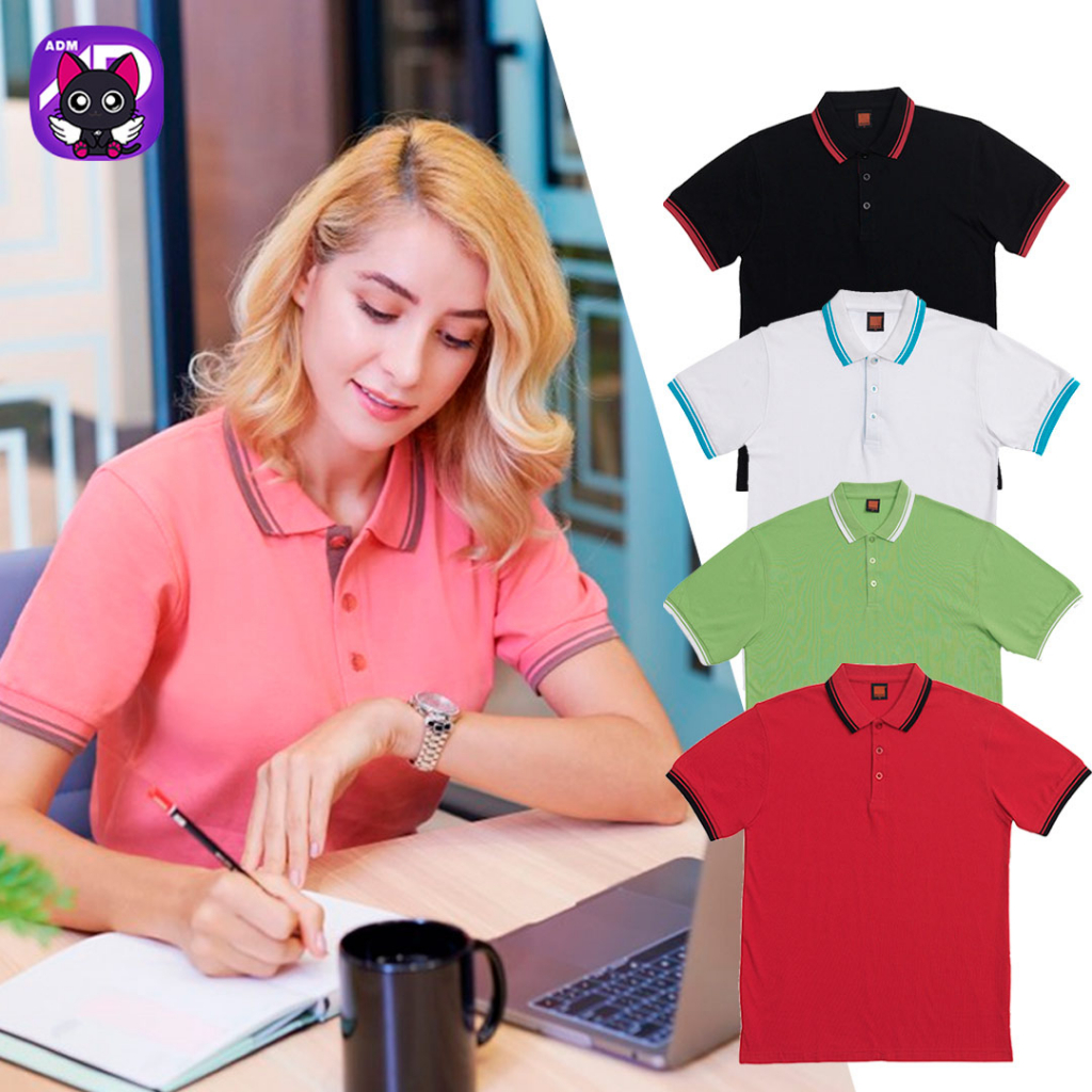 【ADM】 Polo Tee Shirt (unisex) Thick Premium Quality Polo Shirt for ...