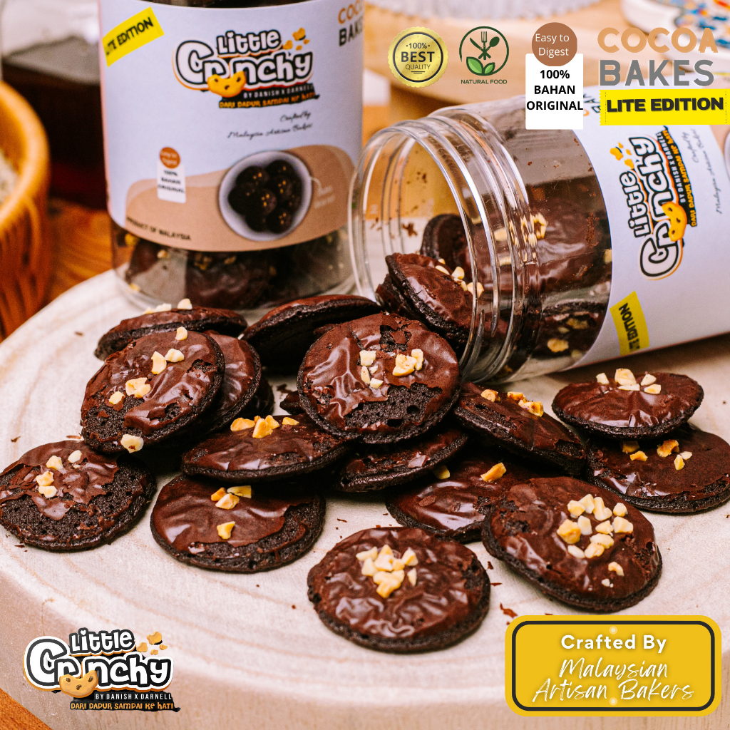 BROWNIES COOKIES SEBENAR COCOA BAKES BY LITTLE CRUNCHY VIRAL | Shopee ...