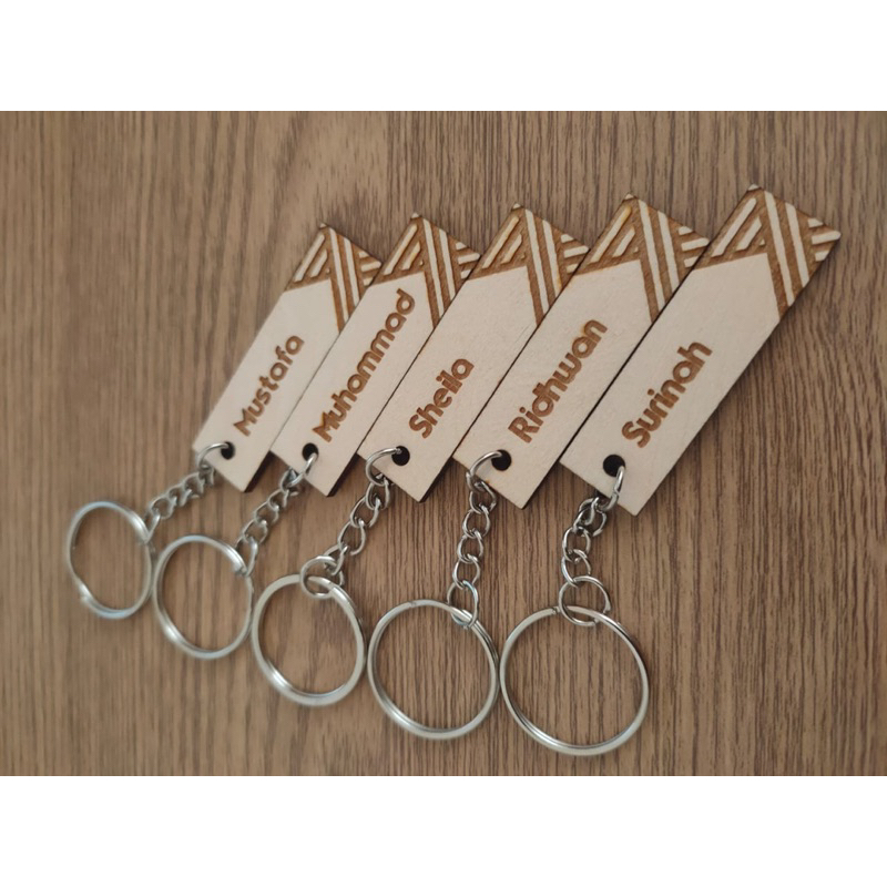 Custom Name Wooden Keychain | Shopee Malaysia