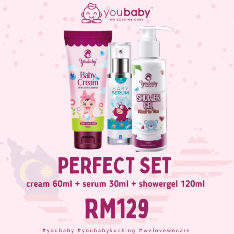 YOUBABY PERFECT SET , CREAM,SERUM,SHOWER GEL | TMY36673728 | | Shopee ...