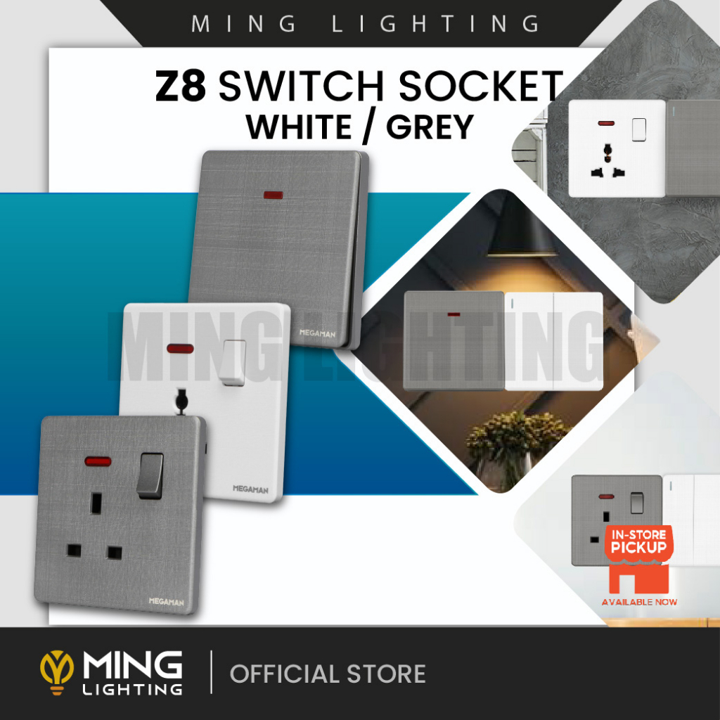 [SIRIM] MEGAMAN Z8 Switch Socket Power Wall Switches Plug 13A 15A 20A ...