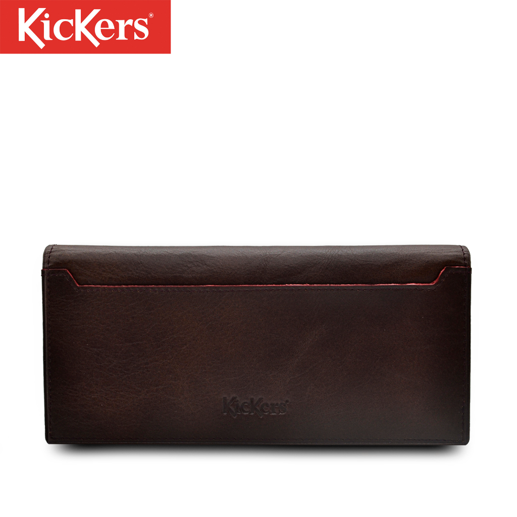 Kickers Genuine Top Grain Leather Unisex Long Bifold Wallet #KDGX84218 ...