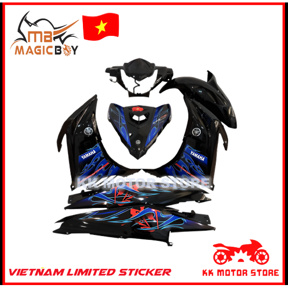 (100% ORIGINAL !!!) MAGIC BOY COVER SET CUSTOM LC135 V4-V7 BLUE BLACK ...