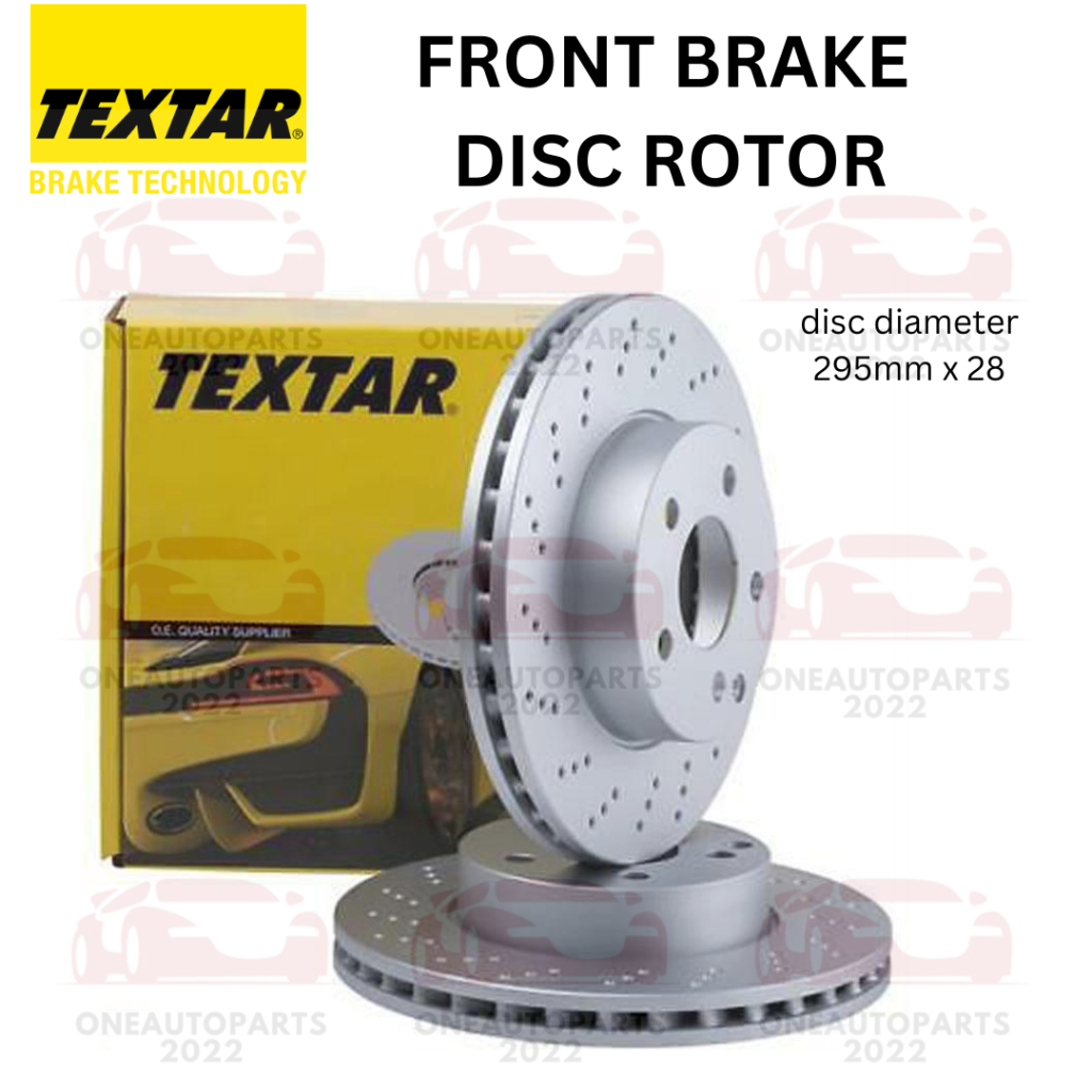 TEXTAR GERMANY FRONT BRAKE DISC ROTOR CROSS DRILLED MERCEDES BENZ W204 ...