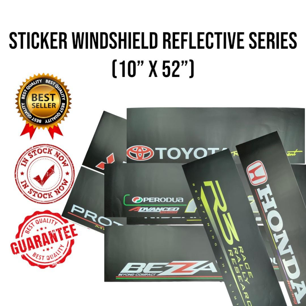 STICKER WINDSHIELD REFLECTIVE SERIES (10''x52'') | Shopee Malaysia