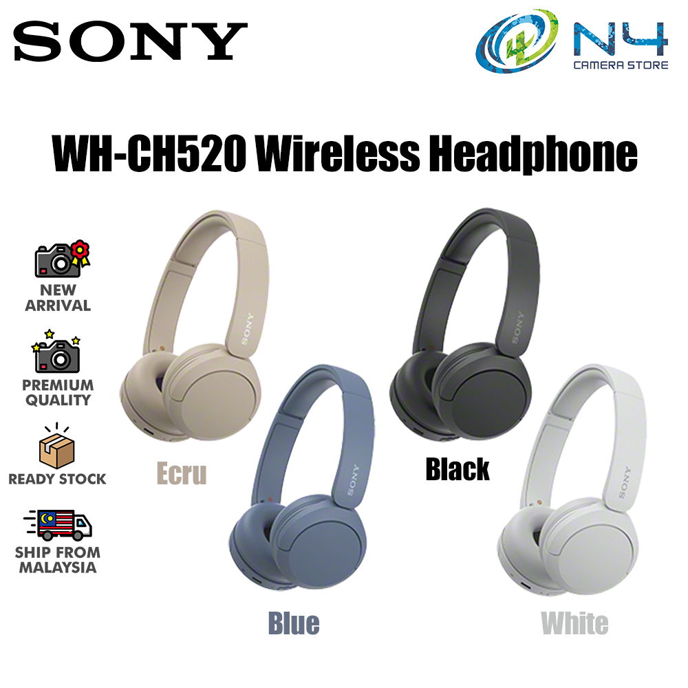 Sony WH-CH520 Wireless Headphones CH520 Bluetooth Connectivity 50 Hours Battery | Shopee Malaysia