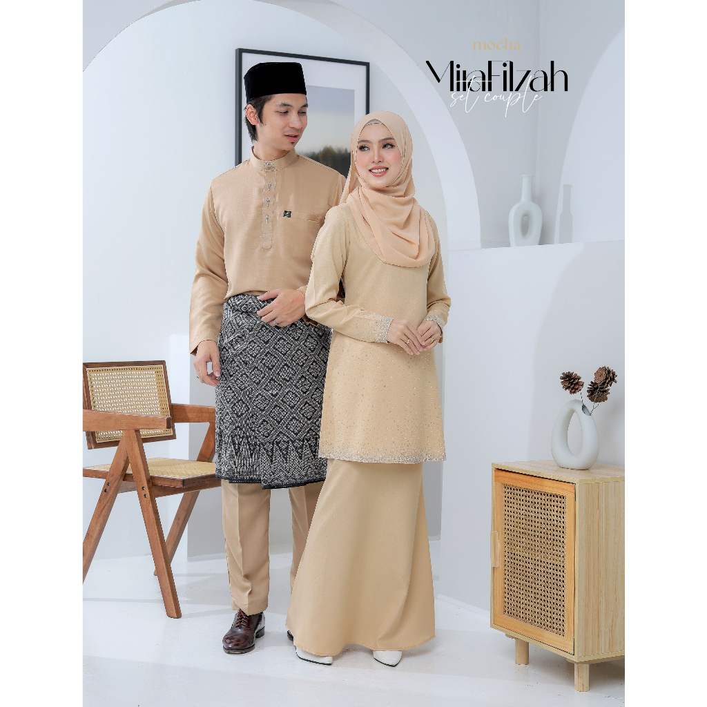 BAJU RAYA MODEN MIRA FILZAH EXCLUSIVE (MOCHA) | Shopee Malaysia
