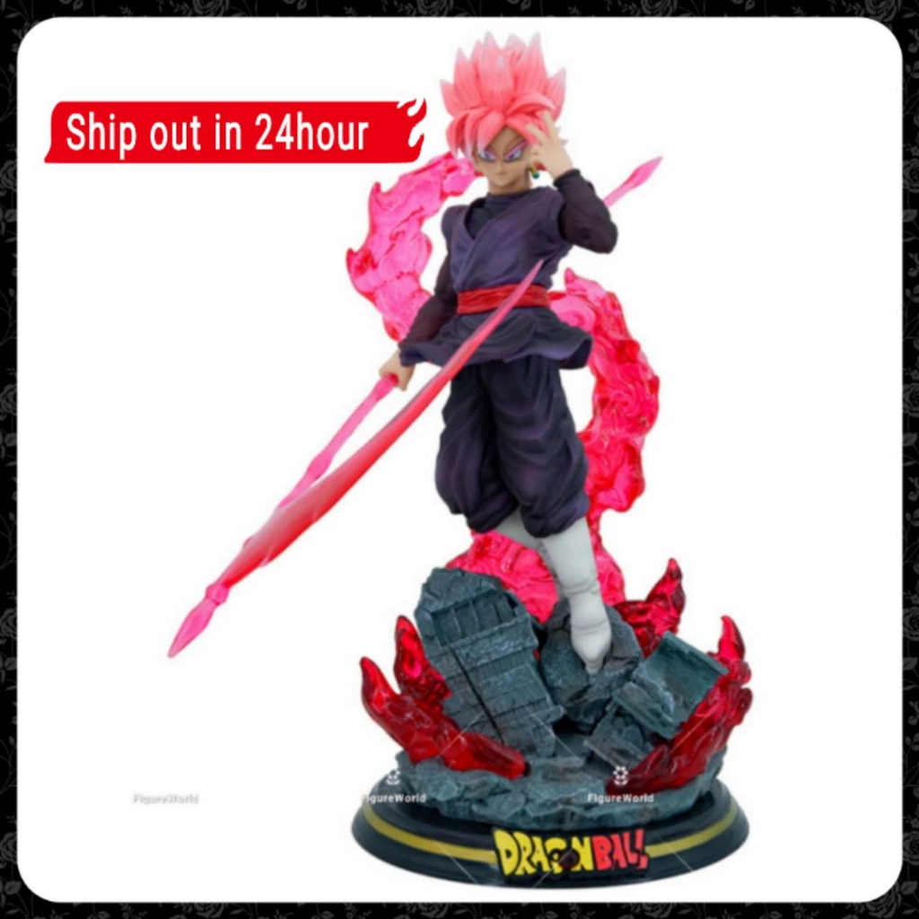 READY STOCK28CM DRAGON BALL T-REX PINK GOKU ZAMASU LIGHT UP FIGURE ...