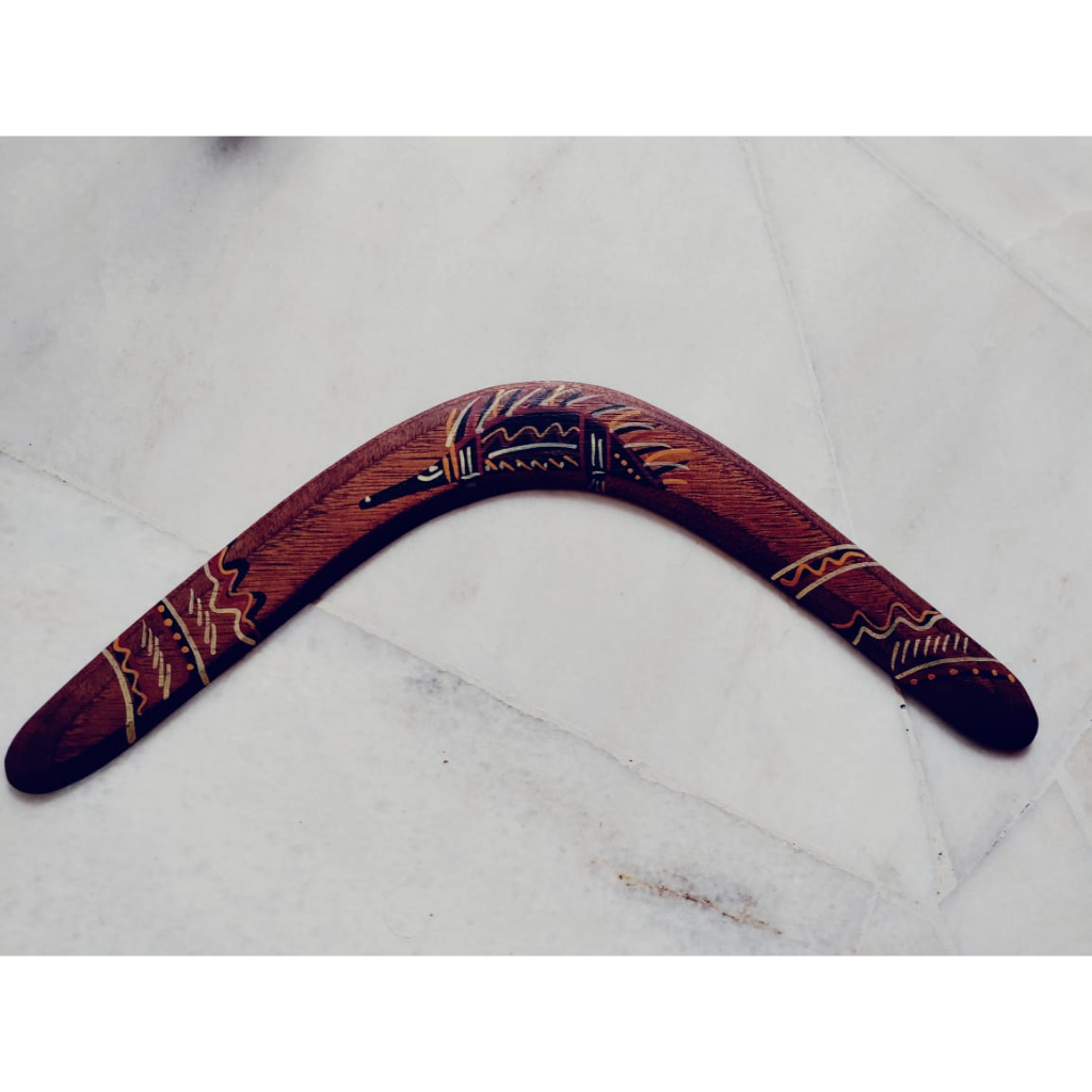 V Shaped Aboriginal Australian Boomerang | Shopee Malaysia