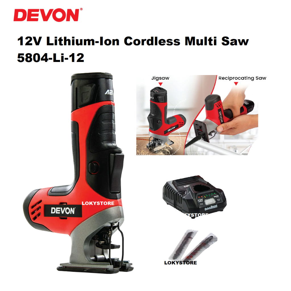 [LOCAL] DEVON 5804-Li-12 12V Lithium-Ion Cordless Multi Saw With 1 ...