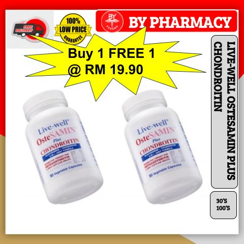 *30s FOC 30s* Live-Well Ostesamin Plus Chondroitin - 30's /100's Vege ...