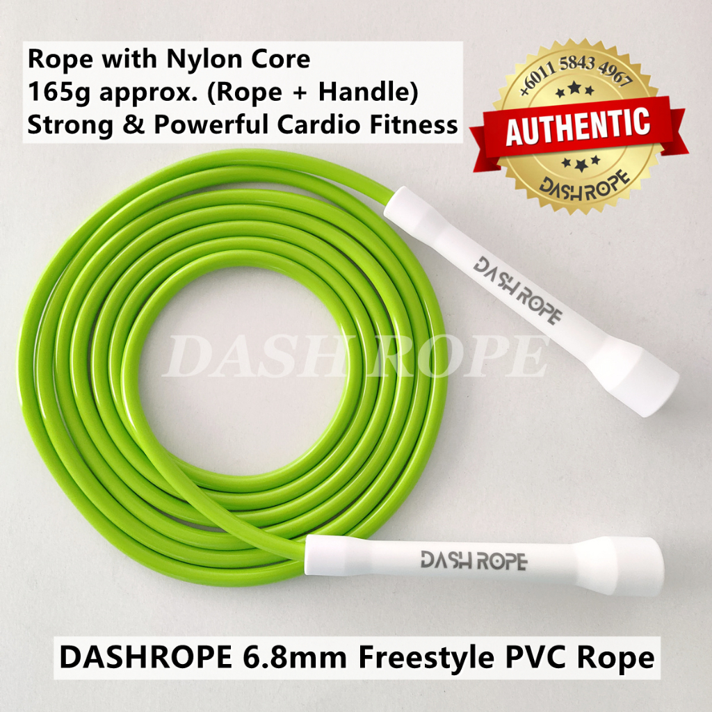 DASHROPE 6.8mm Jump Rope Weighted PVC Heavy Tali Lompat Skipping Cardio ...