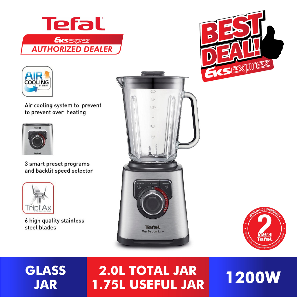 Tefal Perfect Mix+ High Speed Blender (1200W) BL811D / BL811D40 - 2L Glass Jar | Shopee Malaysia