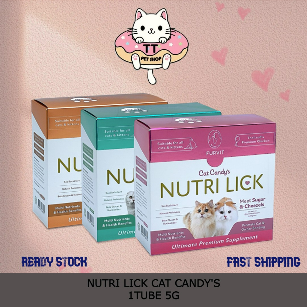 PREMIUM BOOSTER VITAMIN KUCING / FURVIT CAT CANDY'S NUTRI(1Tube 5g ...