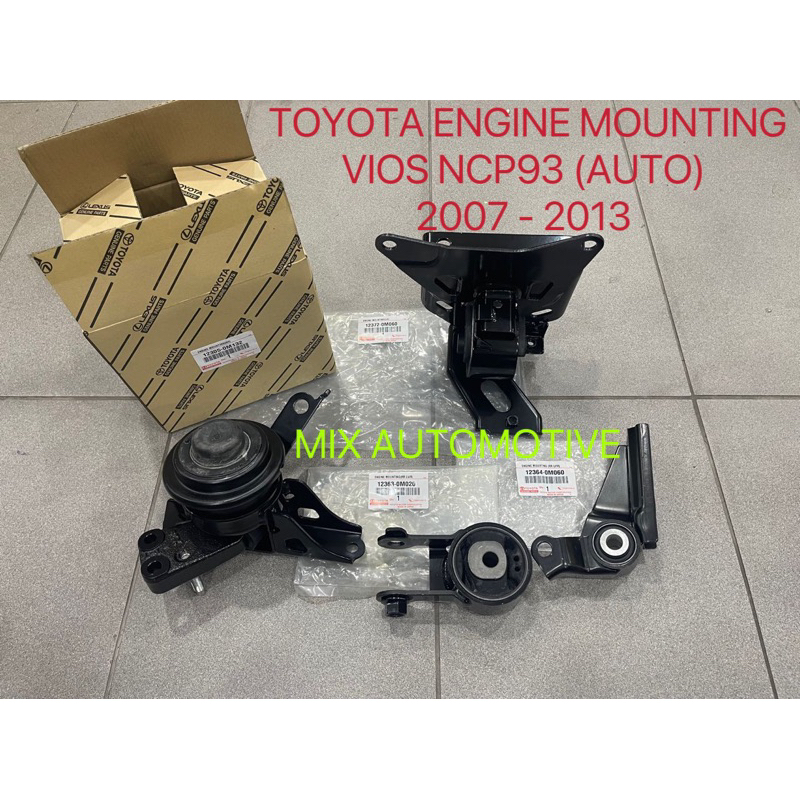 100% ORIGINAL TOYOTA VIOS NCP93 ENGINE MOUNTING AUTO 2008-2013 MADE IN ...
