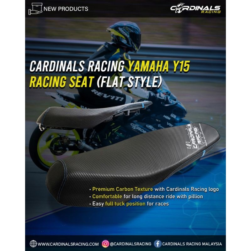 CARDINALS RACING SEAT ( FLAT / ARPC CARBON TECH ) Y16ZR Y16 Y15ZR Y15Z ...