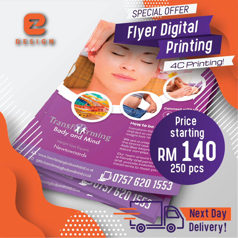 Flyers Printing / Size A5 / One side and Double sided / Glossy paper ...