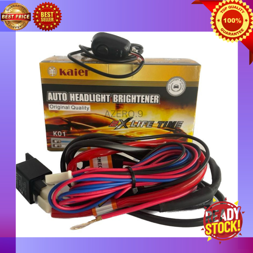 Headlight Headlamp Wire Kit H3 12V Head Light Relay Wiring Harness ...