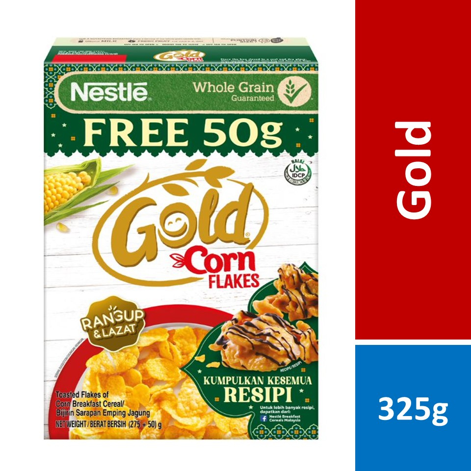 NESTLE GOLD Cornflakes Cereal 275g FREE 50g | Shopee Malaysia