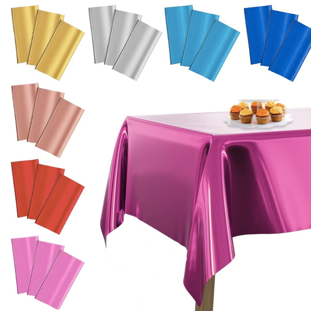 (1pc) 54*72 Inch Foil Table Cover | Metallic Table Cover | Waterproof ...