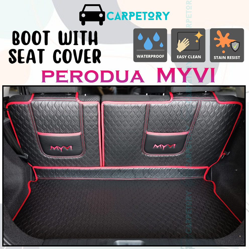 Perodua Myvi Icon Lagi Best Car Boot Liner with Seat Cover Trunk Cargo ...