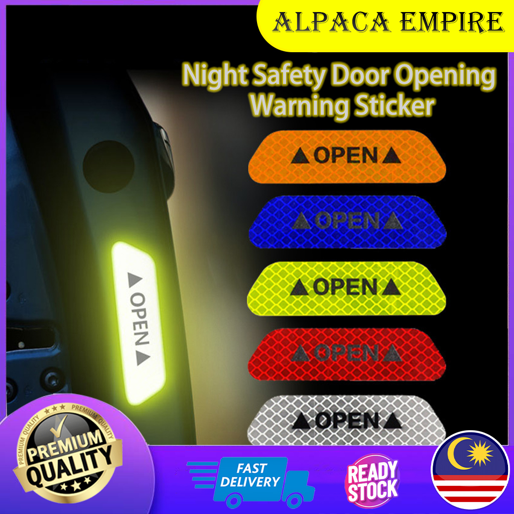 Car Accessories Car Door Safety Reflective Tape Warning Sticker Proton ...
