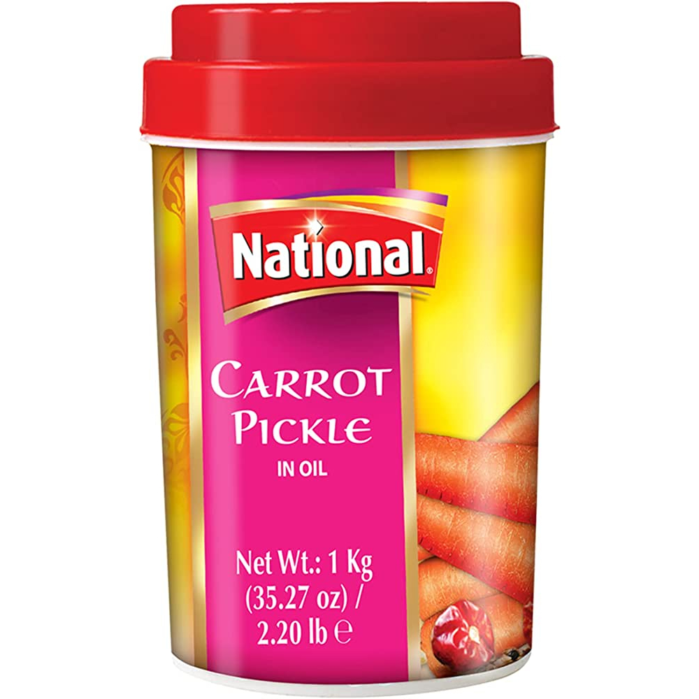 National Achar Fresh Carrot Pickel in Mustard Oil, 1kg (Assorted ...