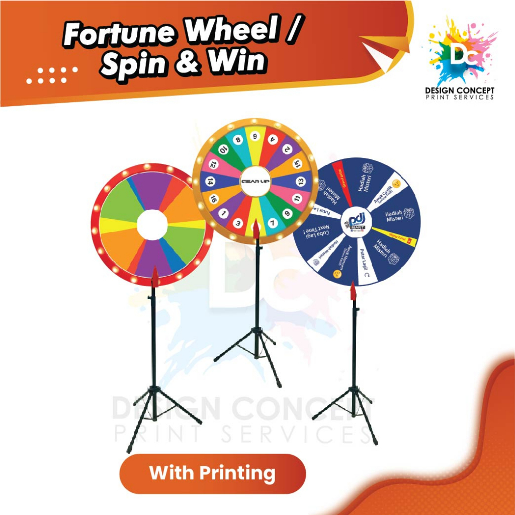 Fortune Wheel Stand | Spin Wheel | Lucky Draw Spin Wheel with Printing ...